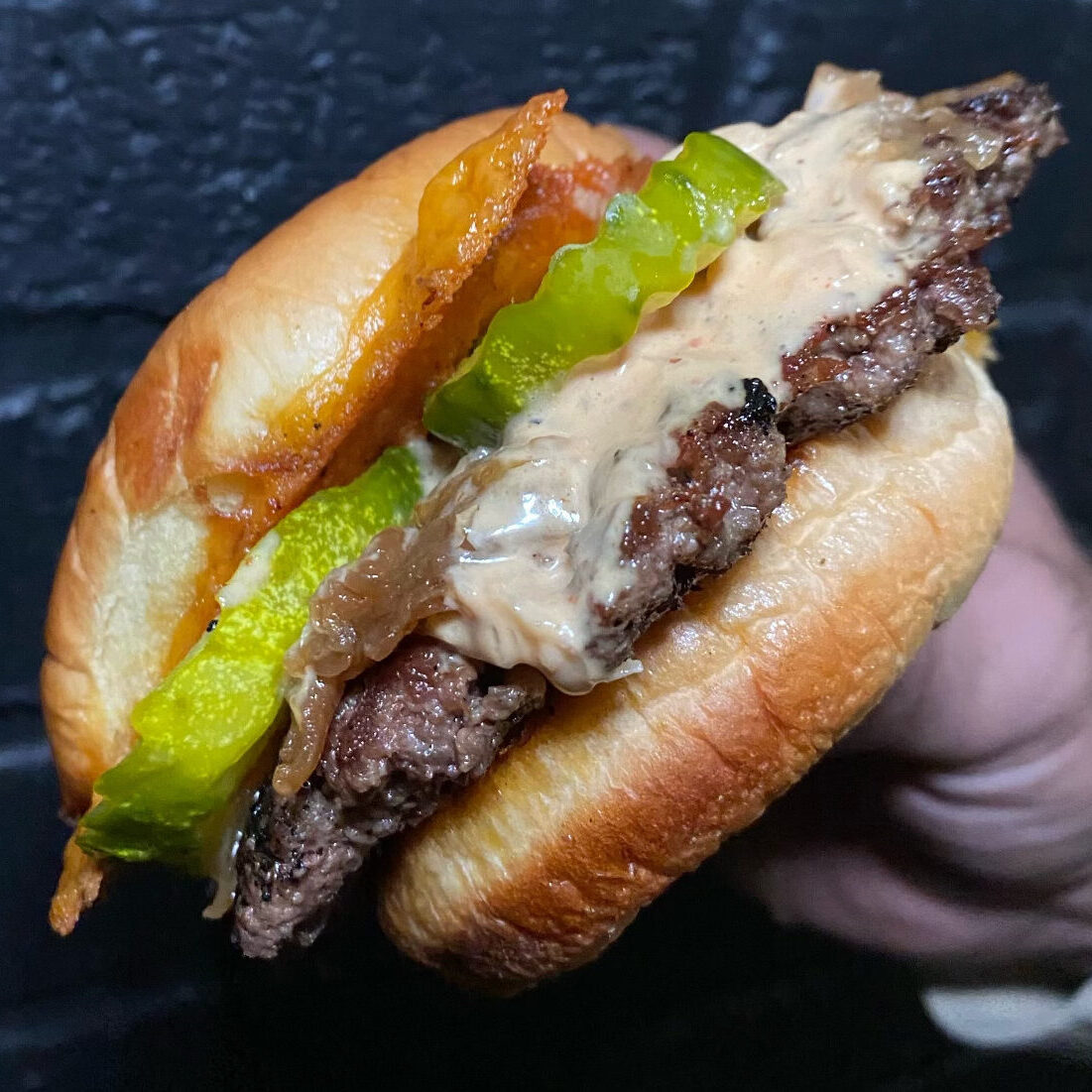 Crispy Cheese Smash Burger | Grillo's Pickles